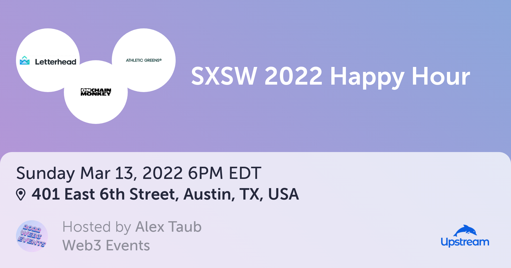 Web3 event · SXSW 2022 Happy Hour